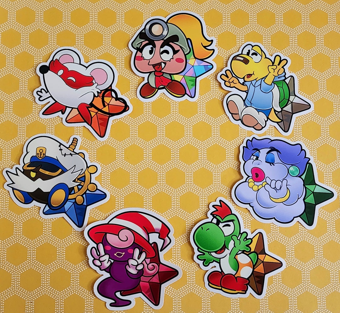Paper Mario the Thousand Year Door Partner Stickers Goombella Koops ...
