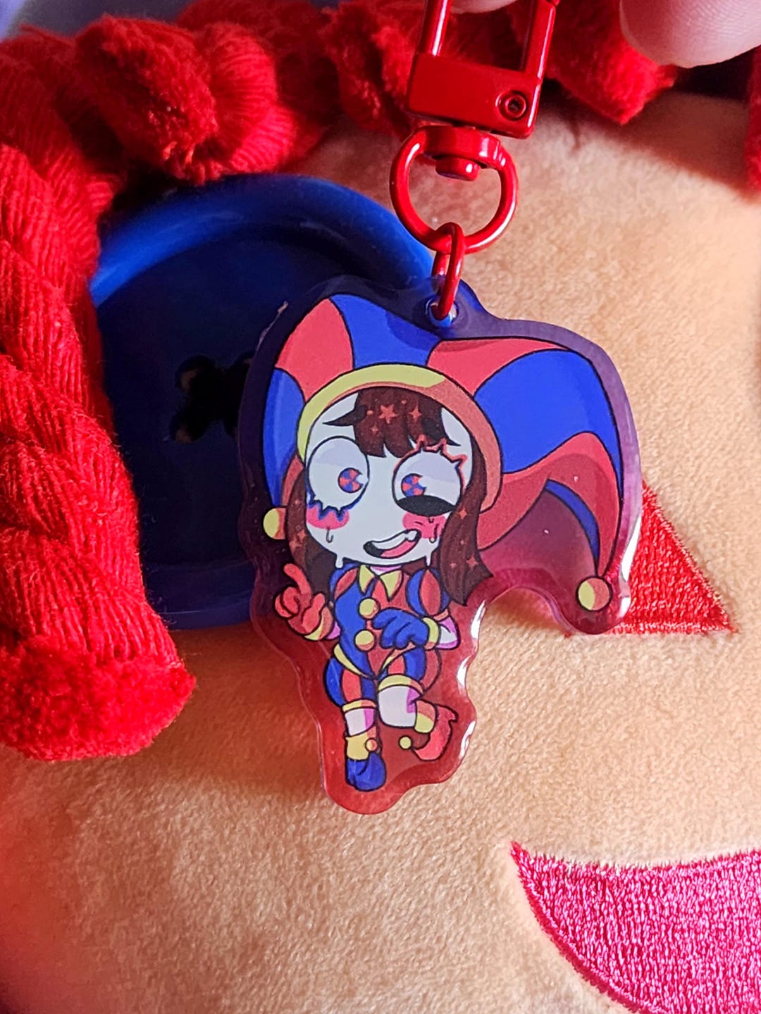 The Amazing Digital Circus Pomni Keychain Colorful Acrylic Charm ...