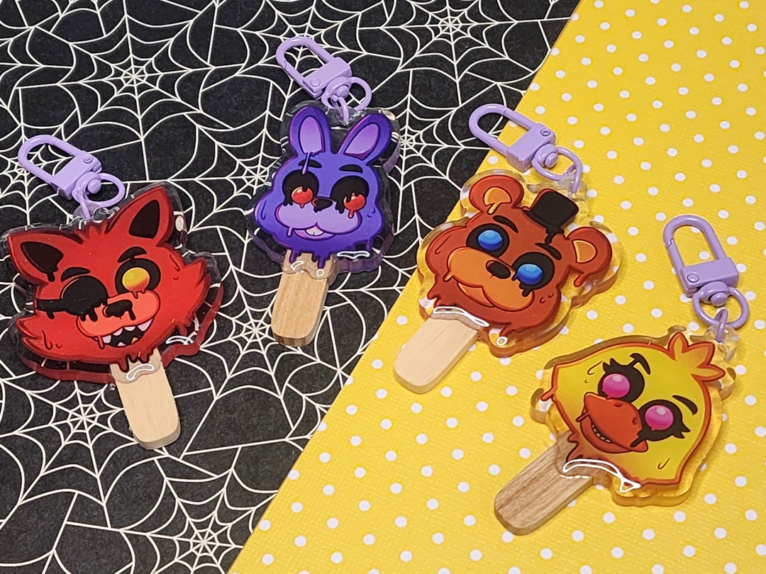 Five Nights at Freddy's Keychain Ice Cream Popsicle Acrylic Charm ...