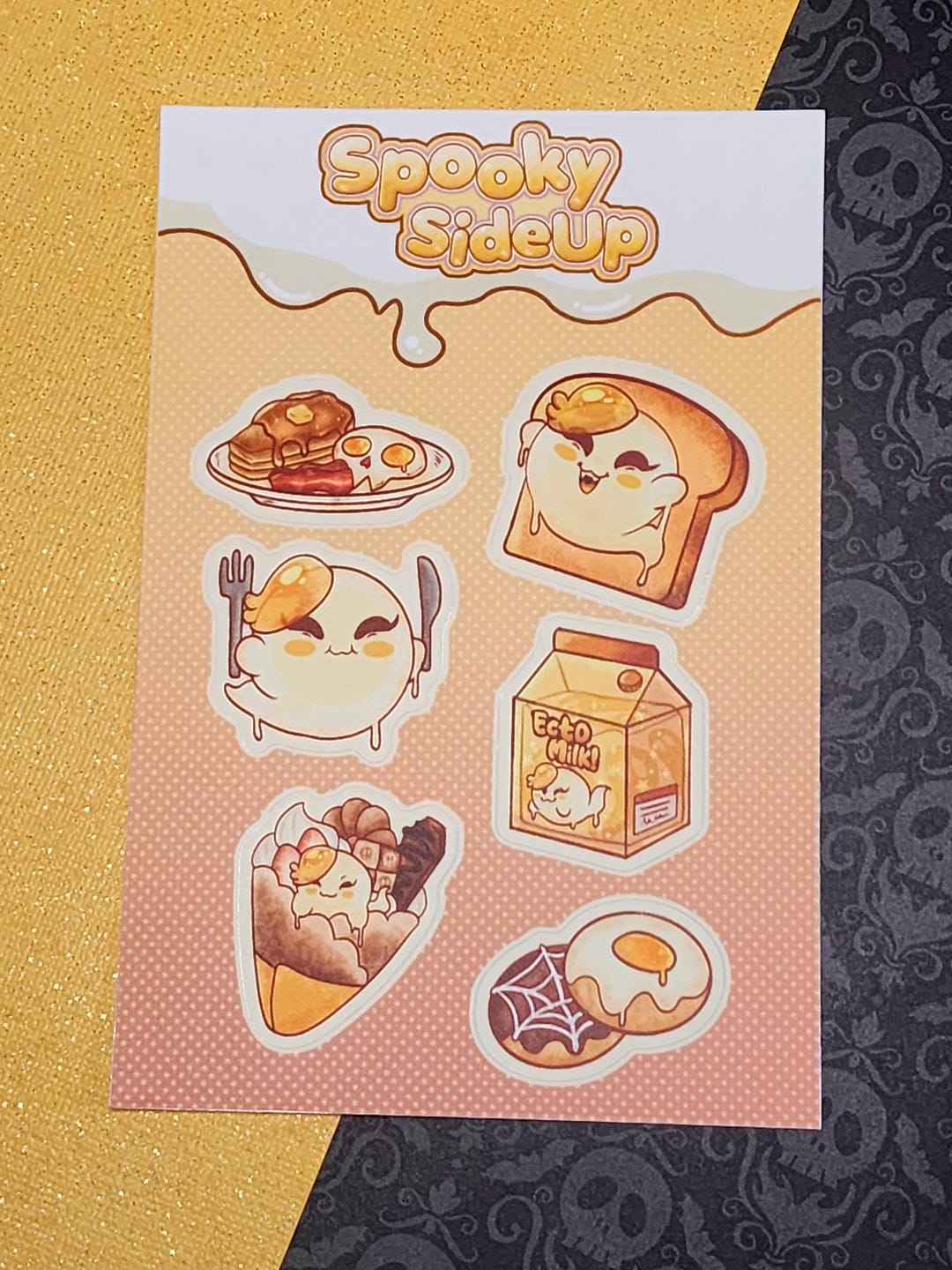 Sweet Eggie Breakfast Ghost Sticker Sheet | Cute Kawaii Stationery ...
