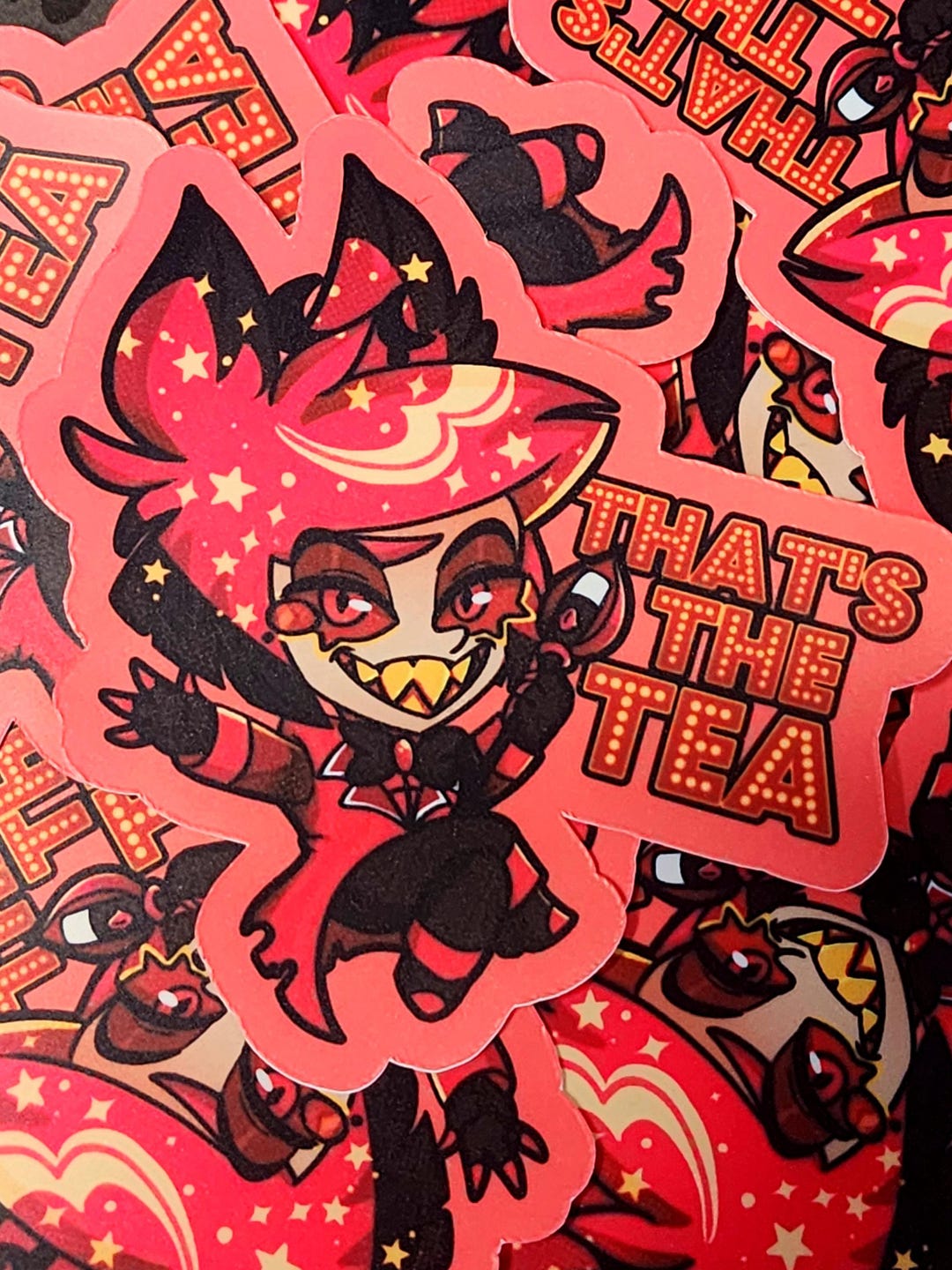 Hazbin Hotel Alastor Sticker - That's the Tea | Vivziepop Hazbin Hotel ...