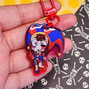 The Amazing Digital Circus Pomni Keychain Colorful Acrylic Charm ...