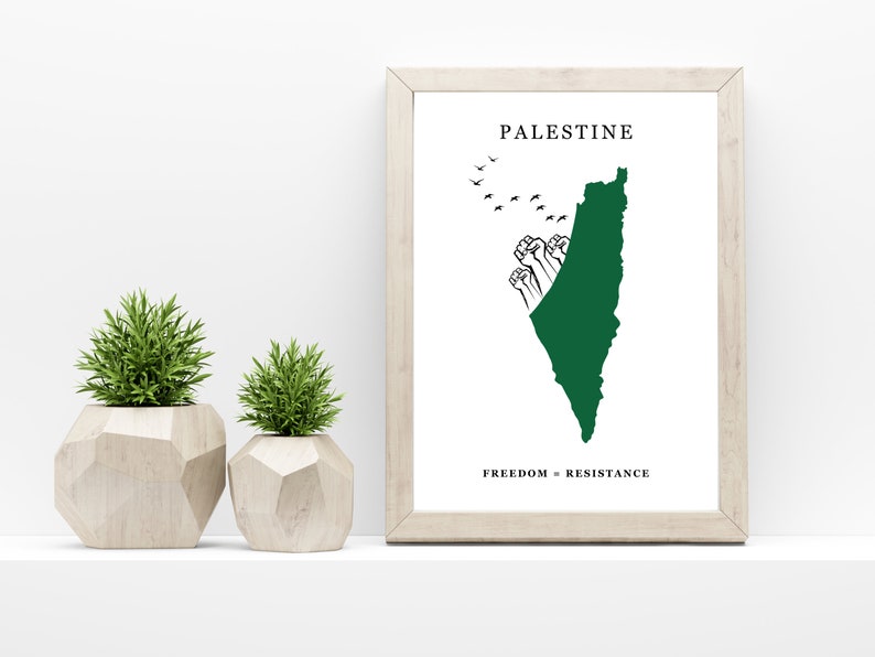 Palestine Map Art Palestine Digital Printable Poster - Etsy