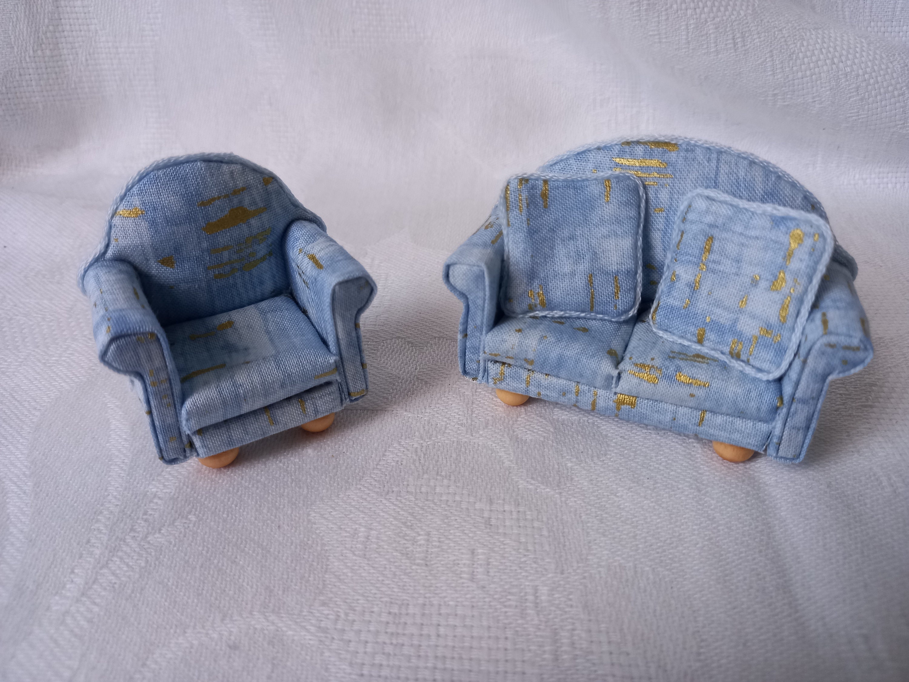 Sofa and Chair in 1:24 Scale - Etsy