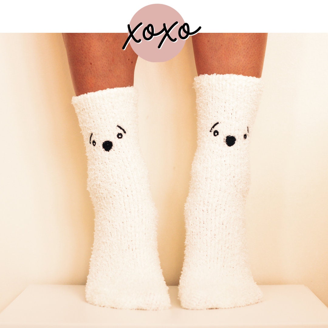 Hand Packed Cute Emotional Super Soft Fluffy Socks - Etsy UK