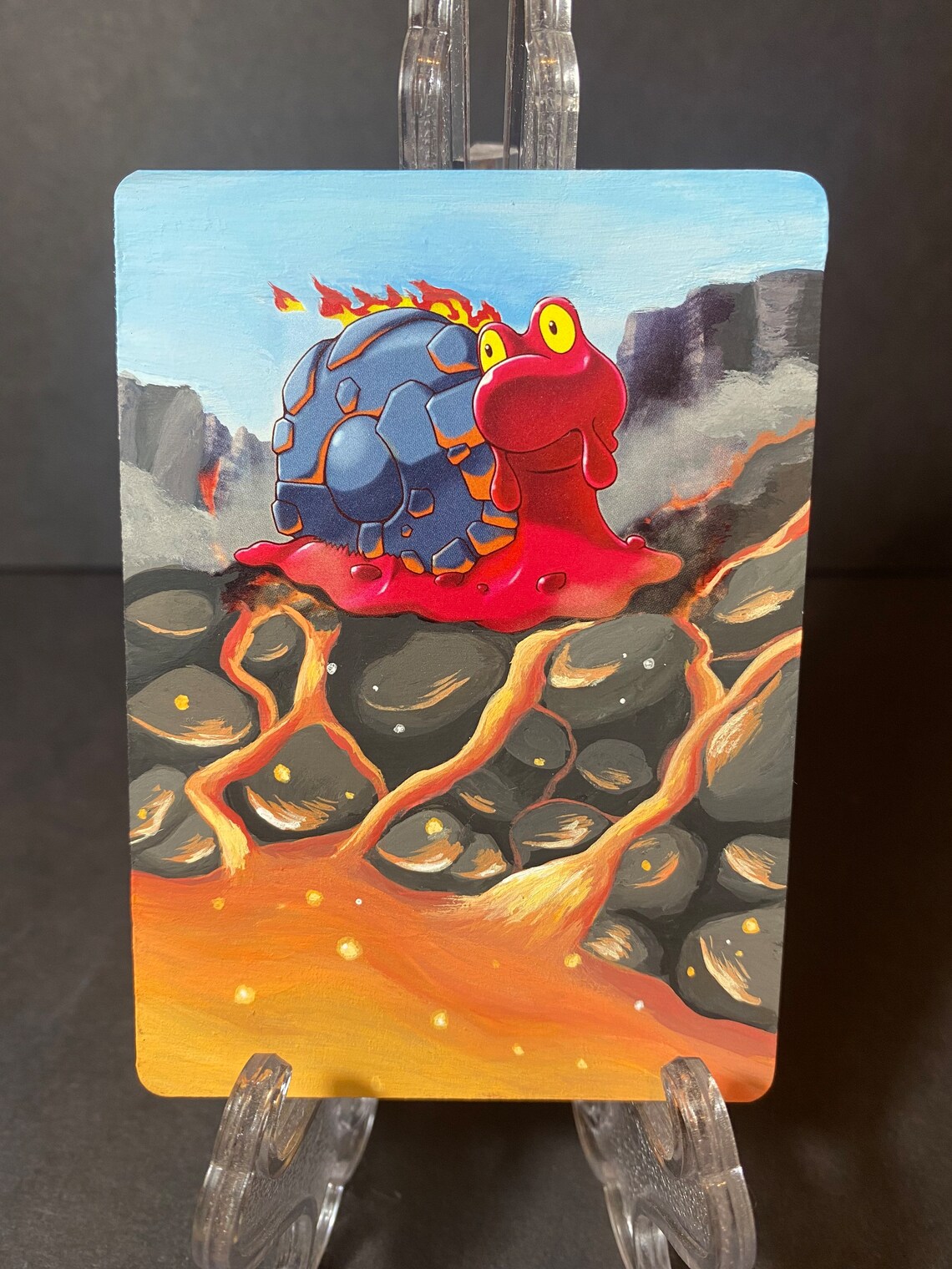 Hand Painted Magcargo Pokemon Card! - Etsy