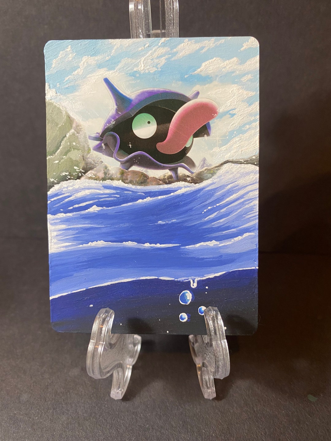 Hand Painted Shellder Pokemon Card - Etsy