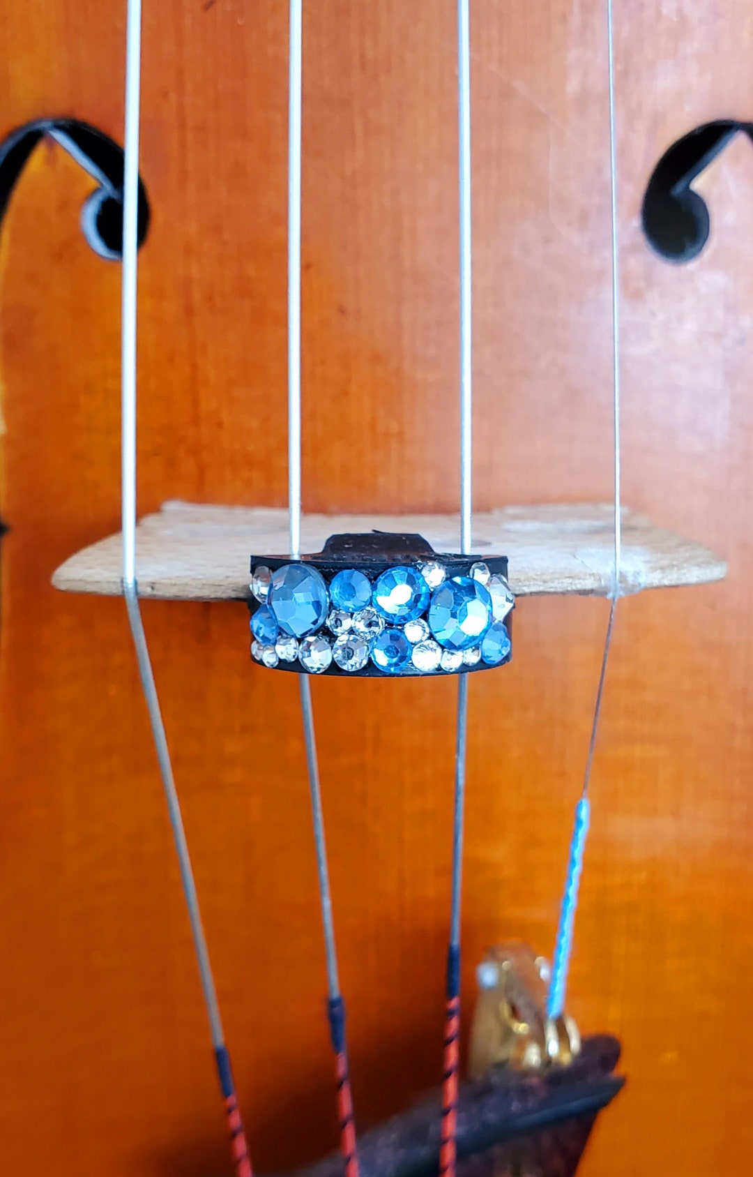 Bedazzled Violin Mute - Light Blue and Ice Mixed - Etsy