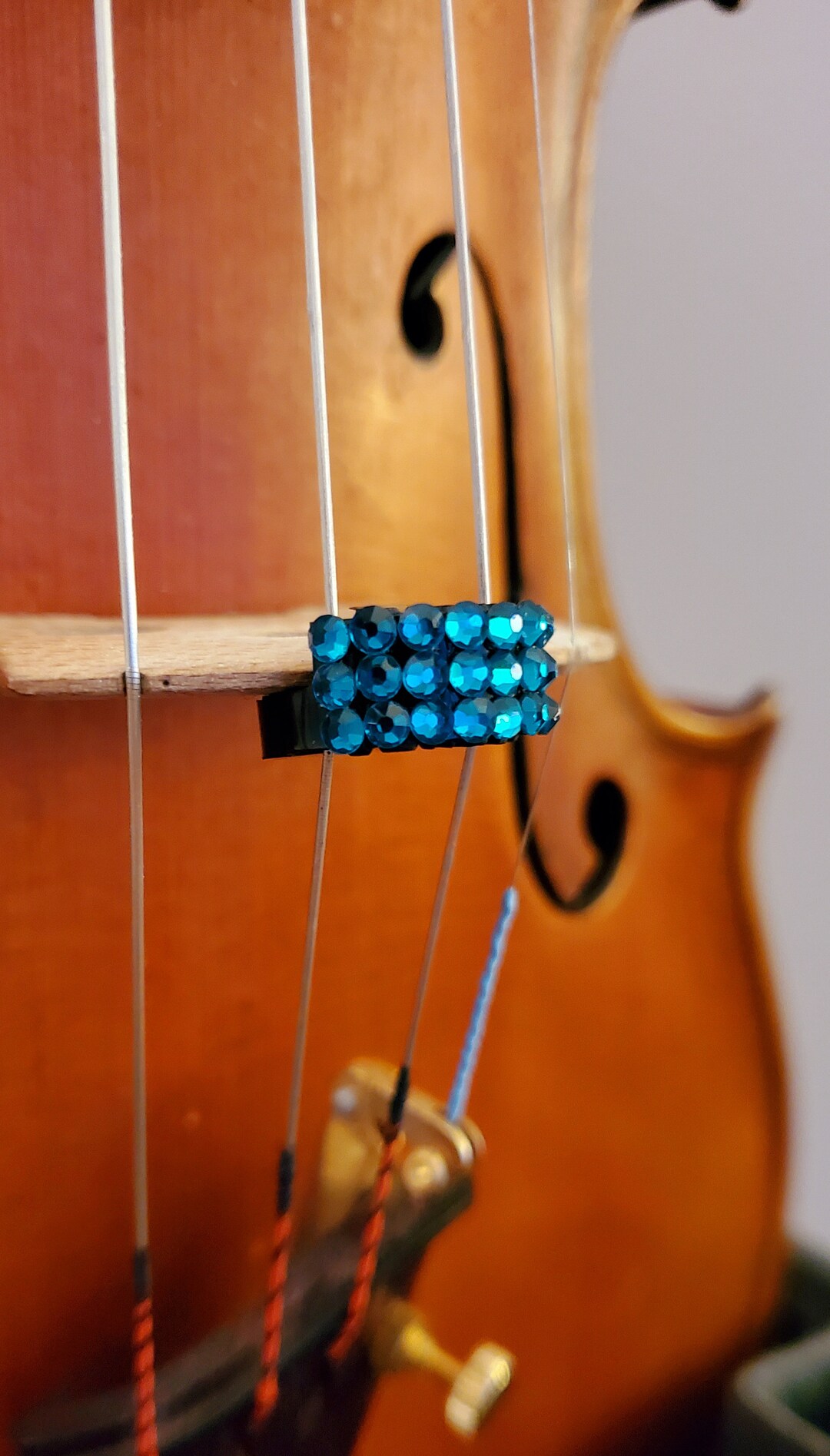 Bedazzled Violin Mute - Medium Blue - Etsy