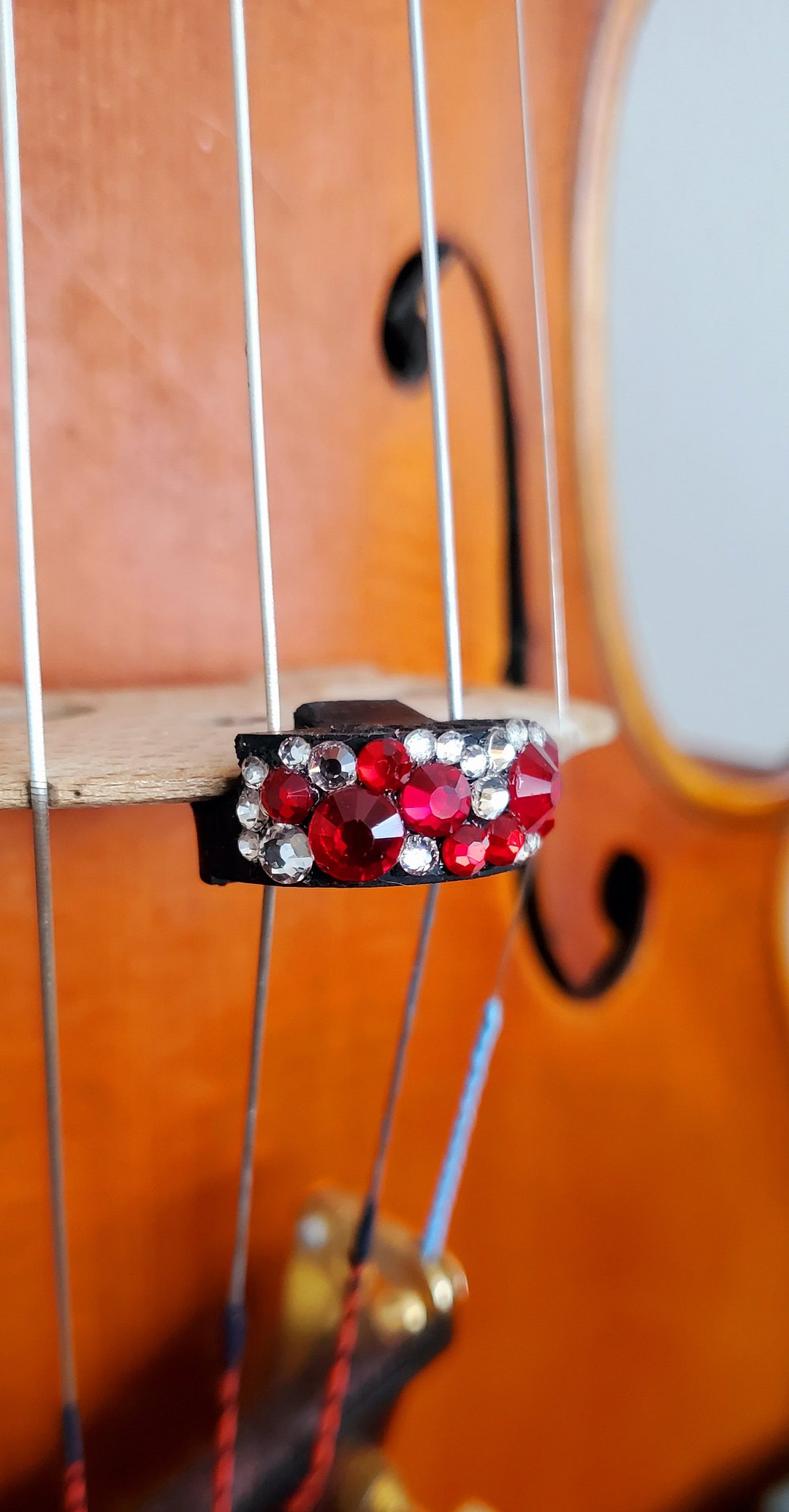 Bedazzled Violin Mute - Ruby Red and Ice Mixed - Etsy
