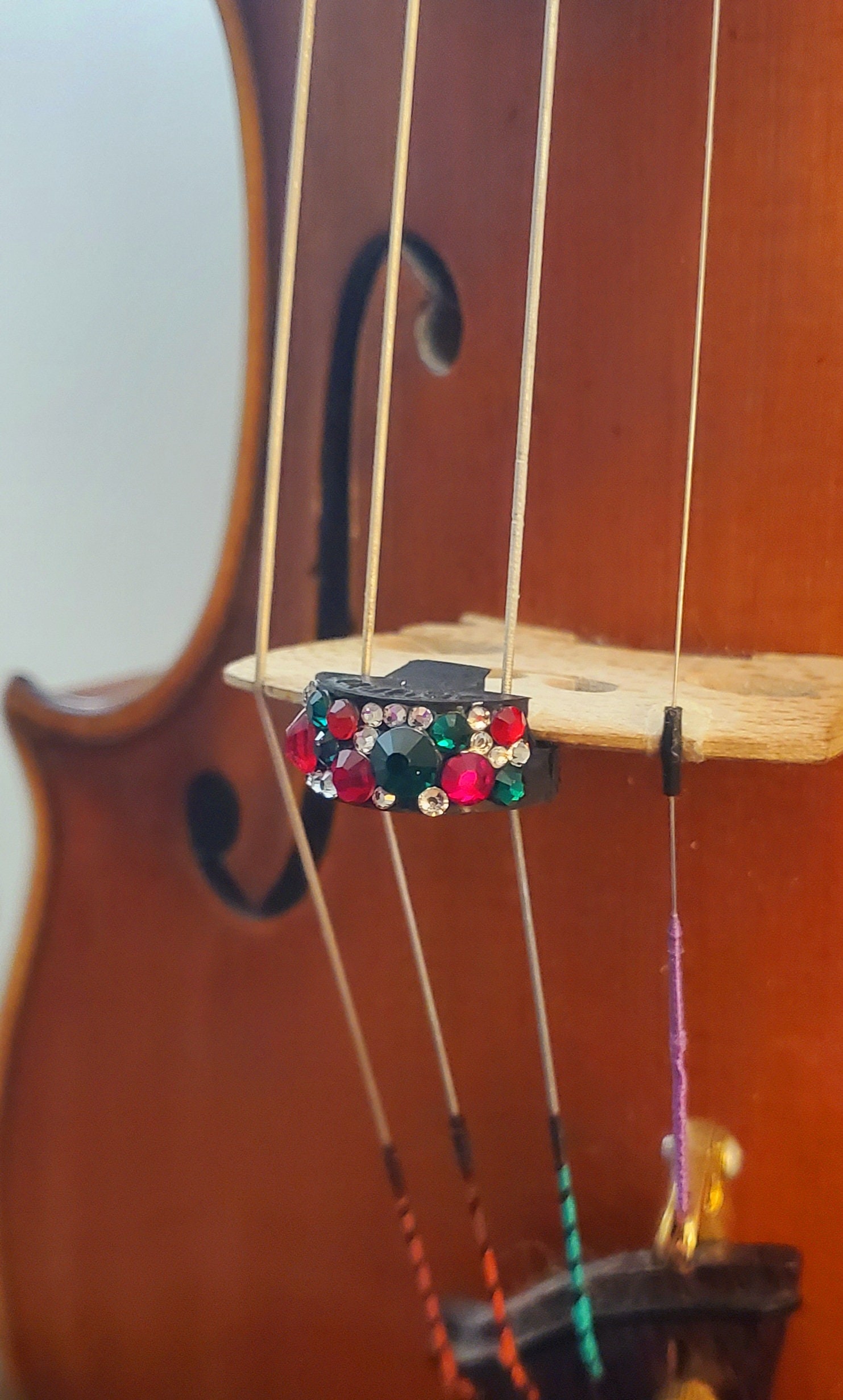 Bedazzled Violin Mute - Christmas Mixed 1 - Etsy