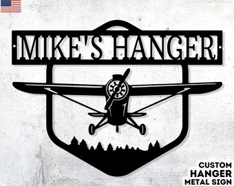 Personalized Airplane Hangar Sign - Etsy