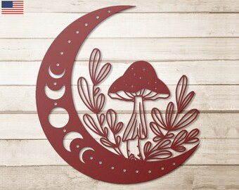 Metal Crescent Moon Art - Etsy