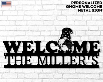 Gnome Welcome Sign - Etsy