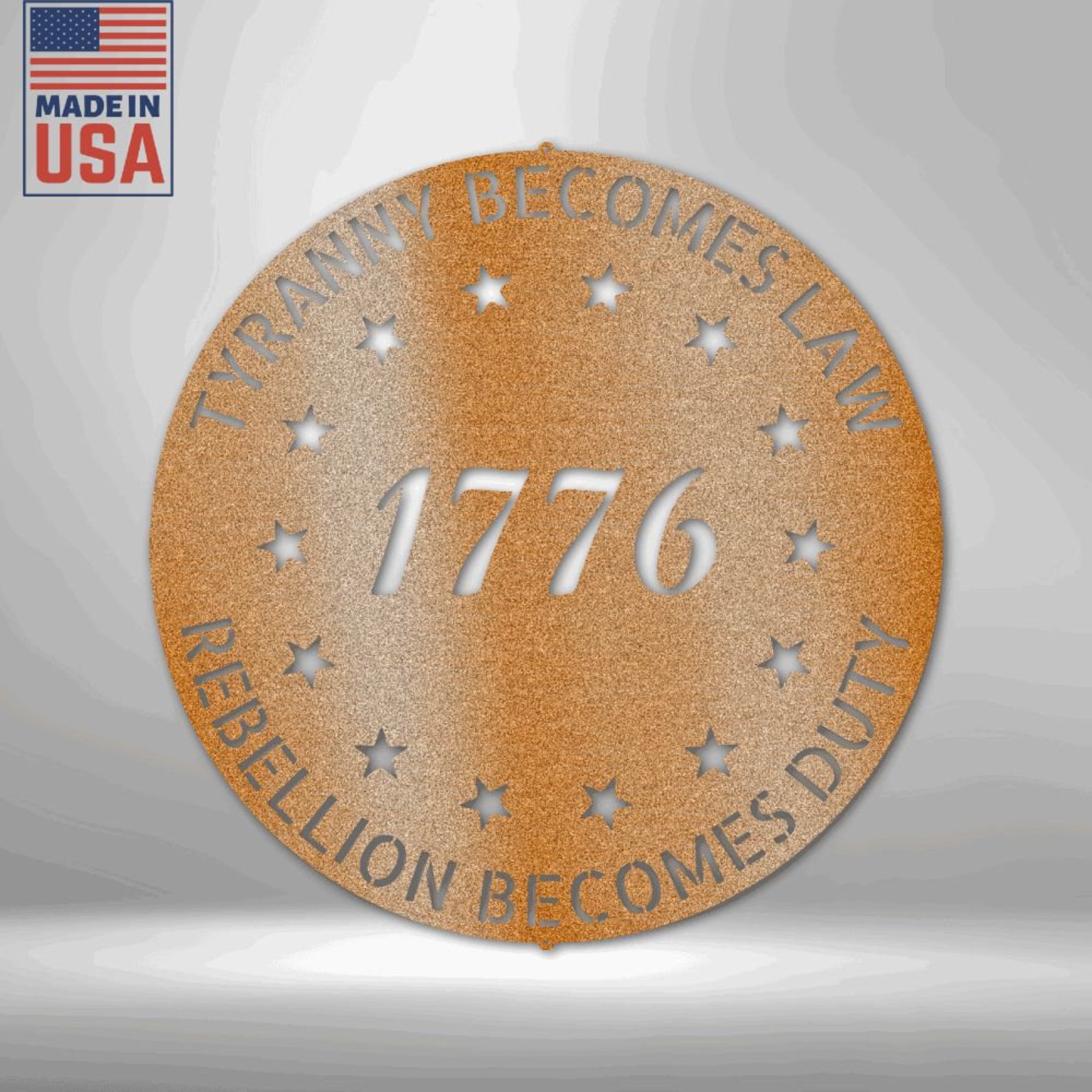 Personalized Patriotic Metal Sign Custom 1776 & 13 Stars - Etsy
