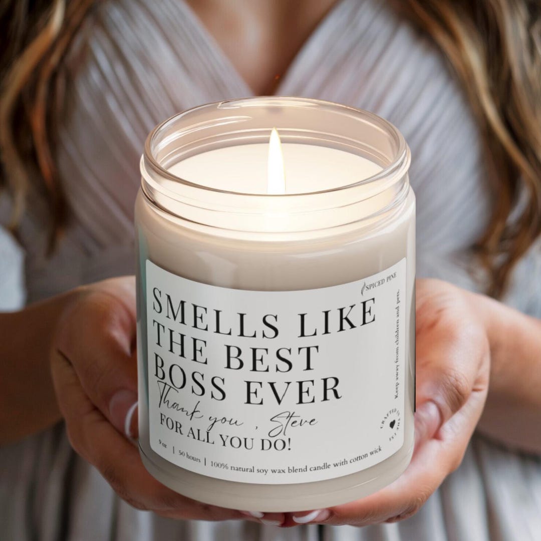 Personalized Boss Soy Candle, Thank You Gift - Etsy