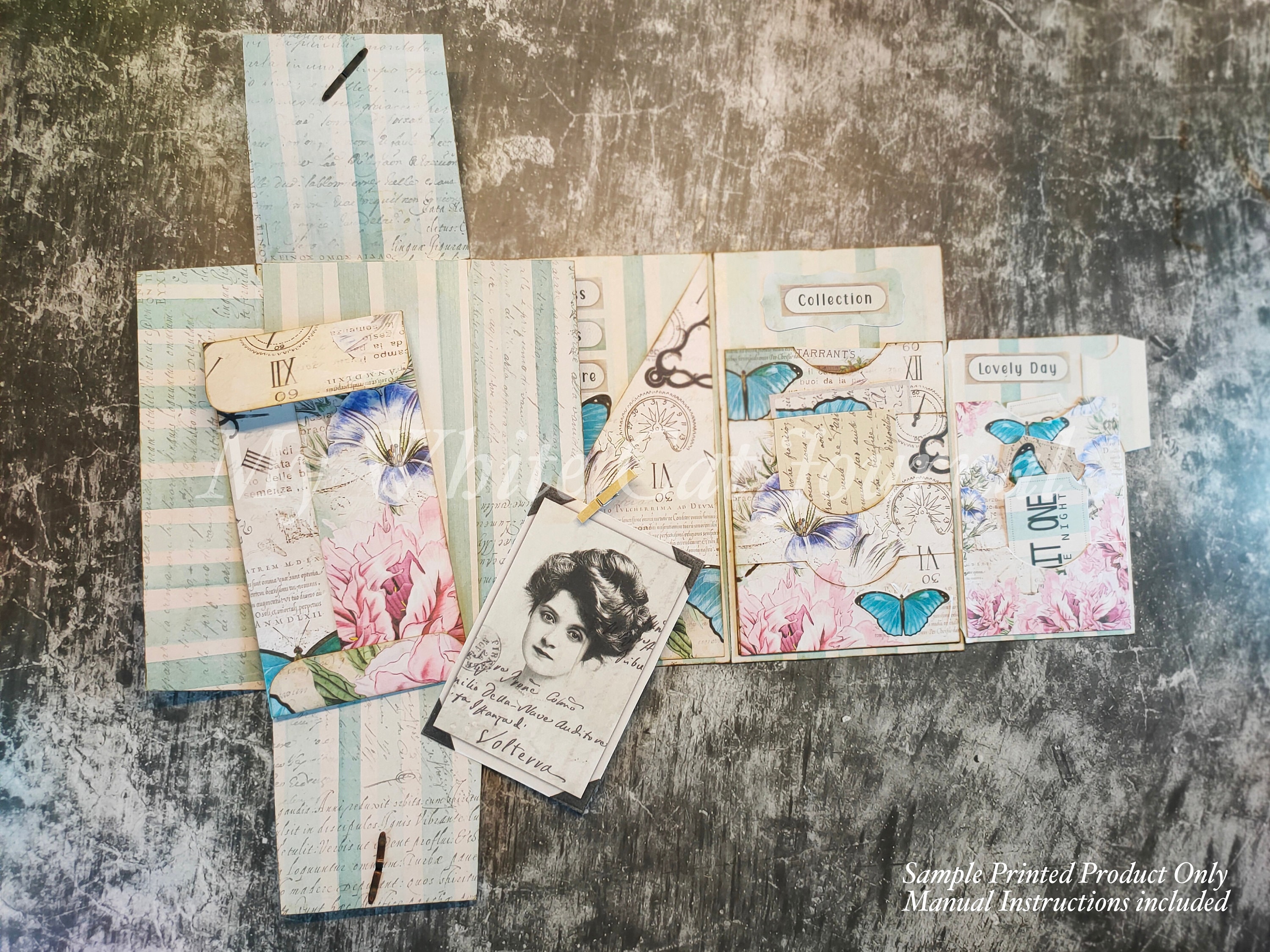 Junk Journal Folding Folio Loaded Folder Lovely Floral | Etsy