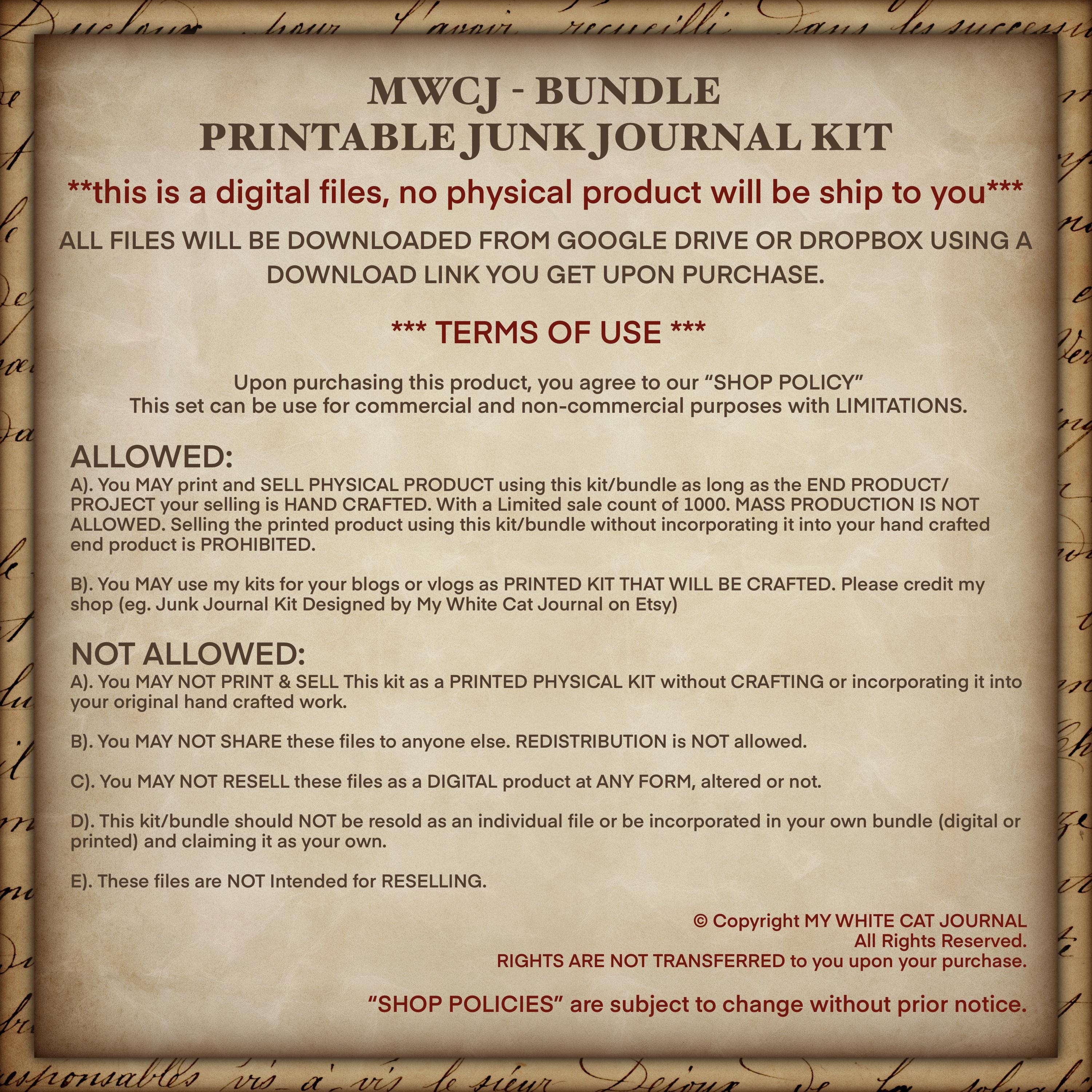 1700 Graphics Bundle, Ephemera, Clipart, Collage Paper, Seamless ...