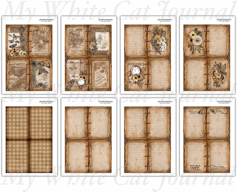 Junk Journal Autumn Printable Mini Junk Journal Kit - Etsy