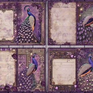 Purple Junk Journal Pages, Majestic Purple, Printable, Amethyst ...