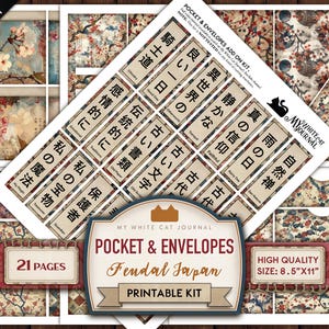 Junk Journal, Printable, Pocket and Envelope, Feudal Japan, Ephemera ...
