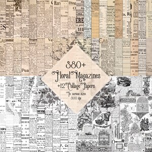 1700 Graphics Bundle, Ephemera, Clipart, Collage Paper, Seamless ...