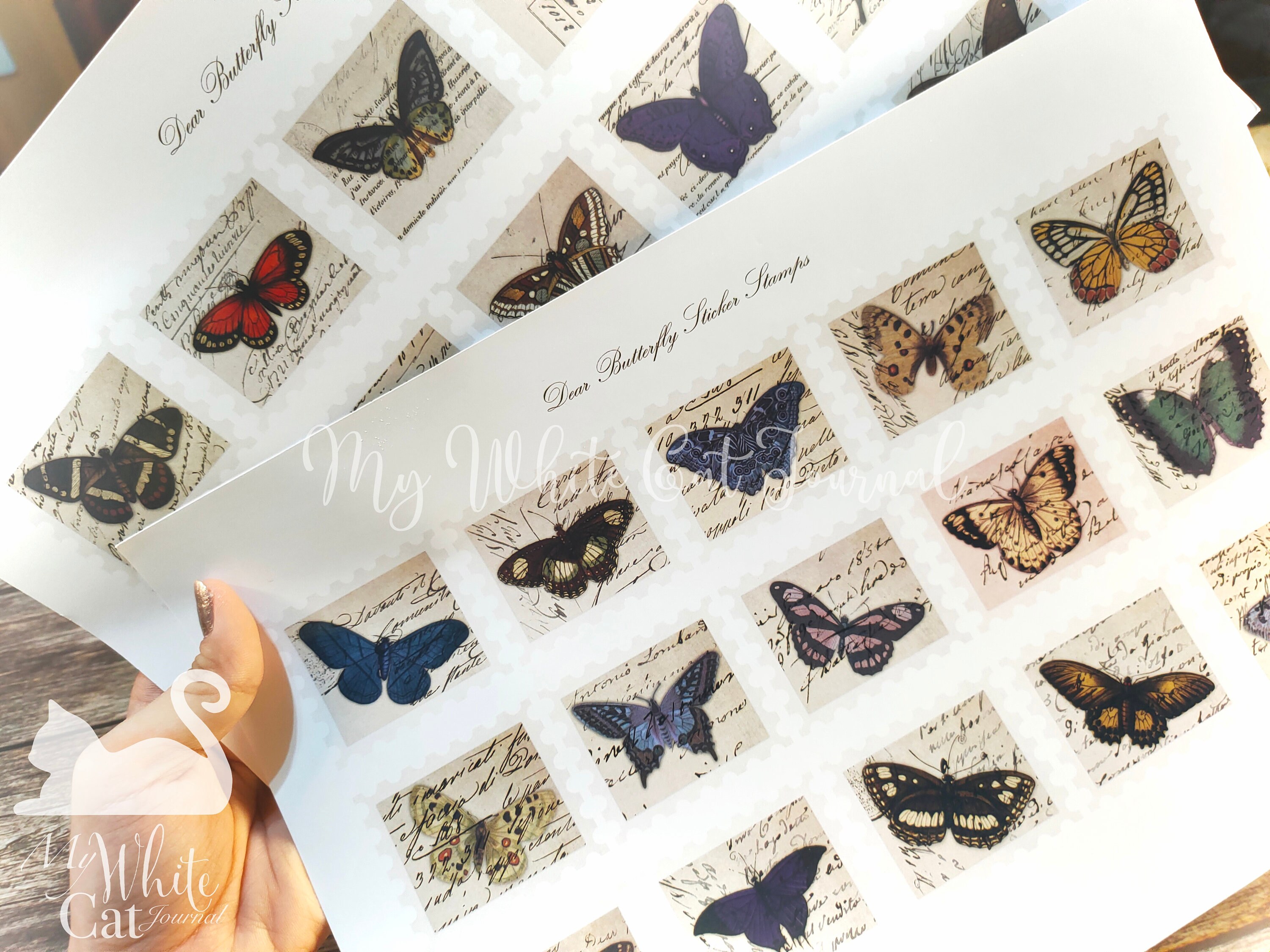 Junk Journal Faux Stamps Butterfly Stamp Postage Vintage - Etsy