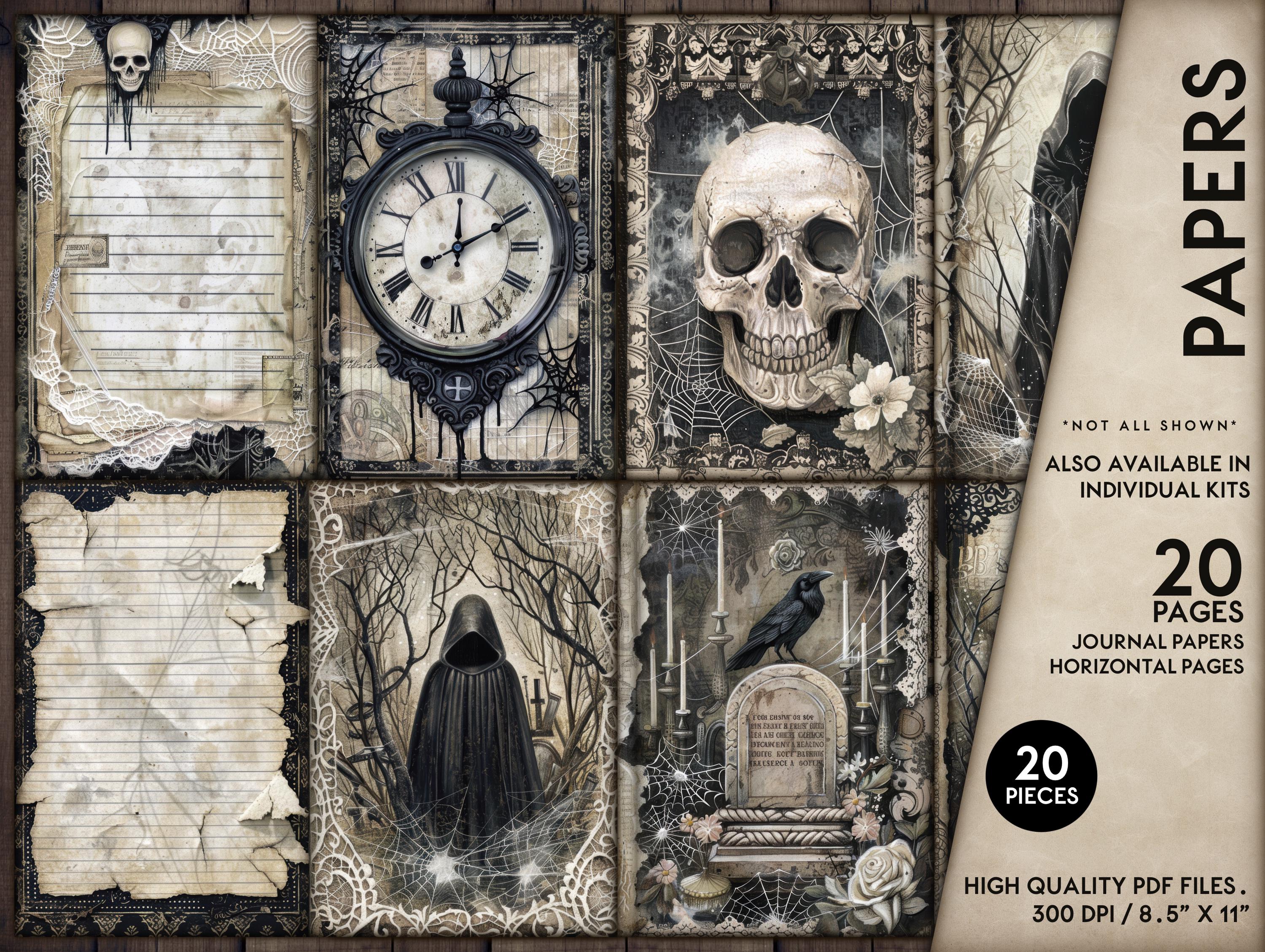 Forgotten Tombstones Junk Journal Kit: Spooky Printable Paper (digital ...