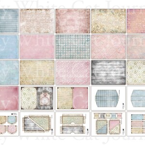 Junk Journal, Sweet Serenity, Shabby Pink, Printable, Ephemera, Collage ...