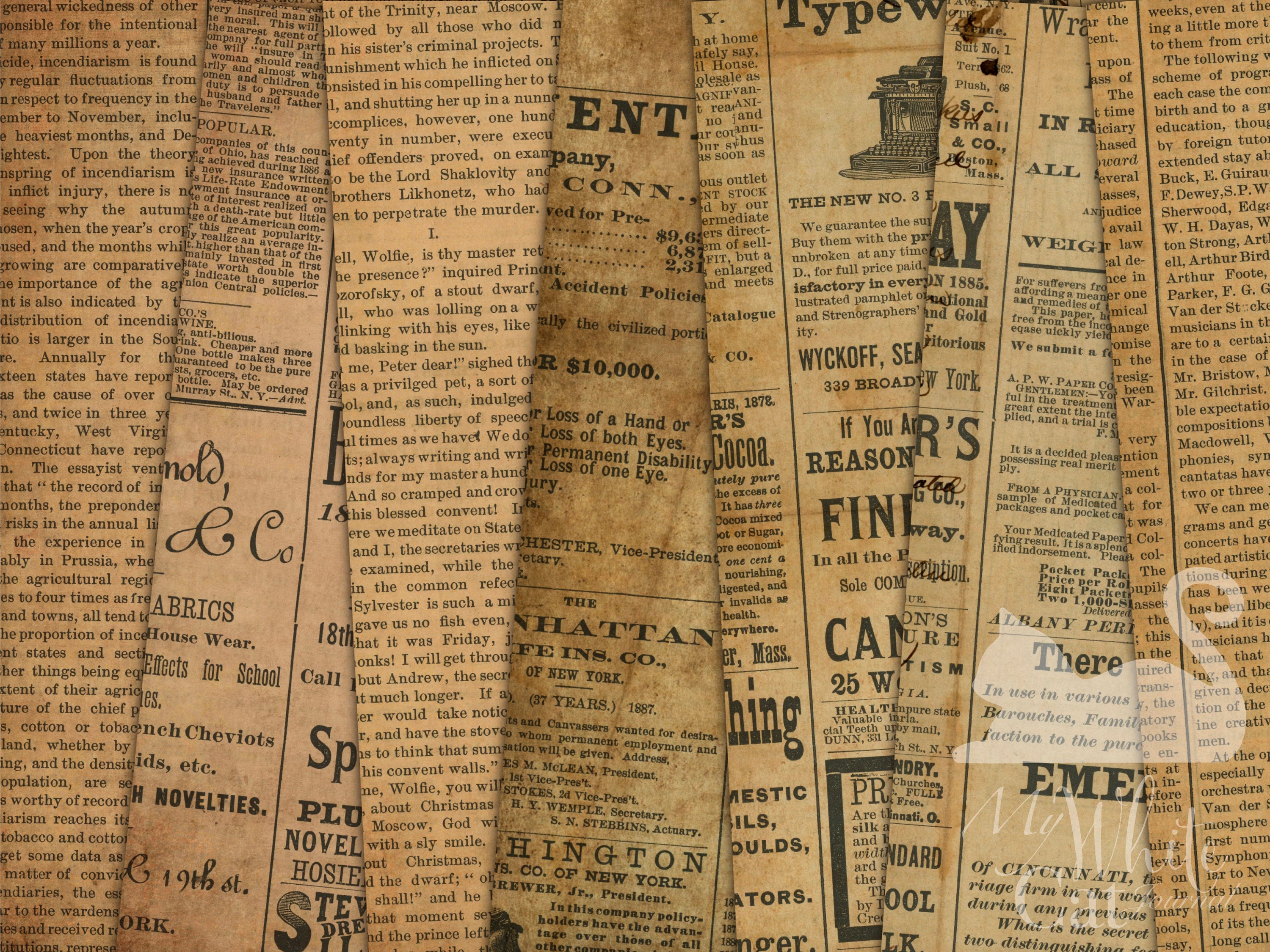 Vintage Newspaper Background Tumblr