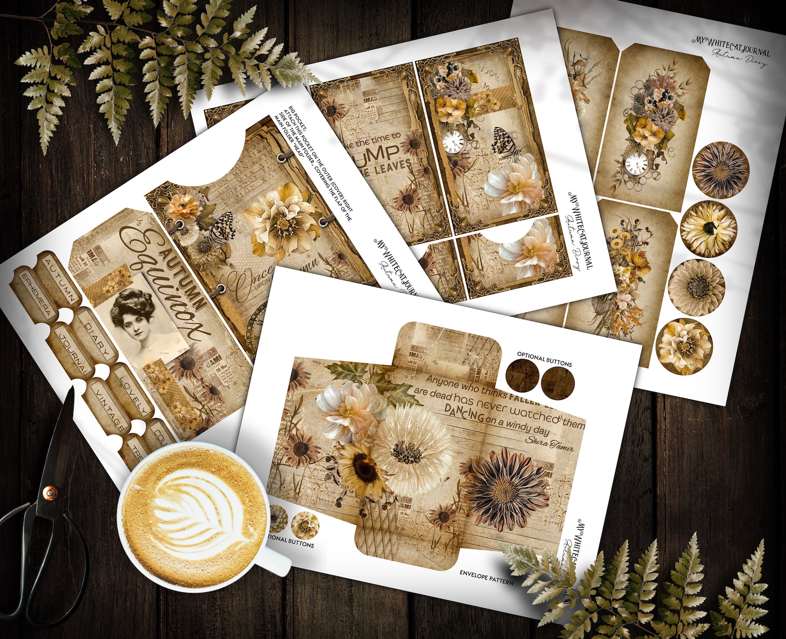 Junk Journal Autumn Diary Folio Folding Folio Loaded - Etsy Canada