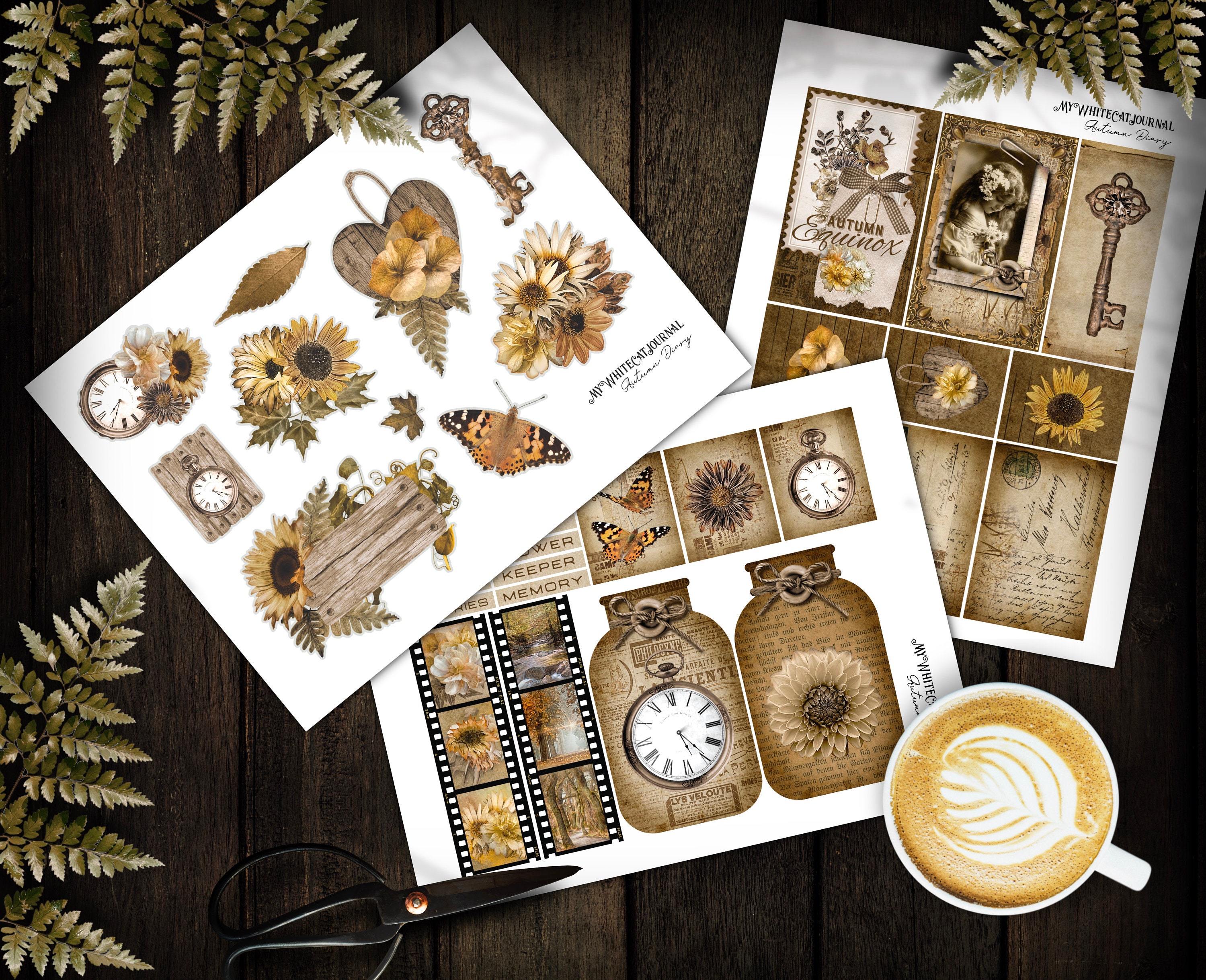 Junk Journal, Autumn Diary, Folio, Folding Folio, Loaded Folder, Craft ...
