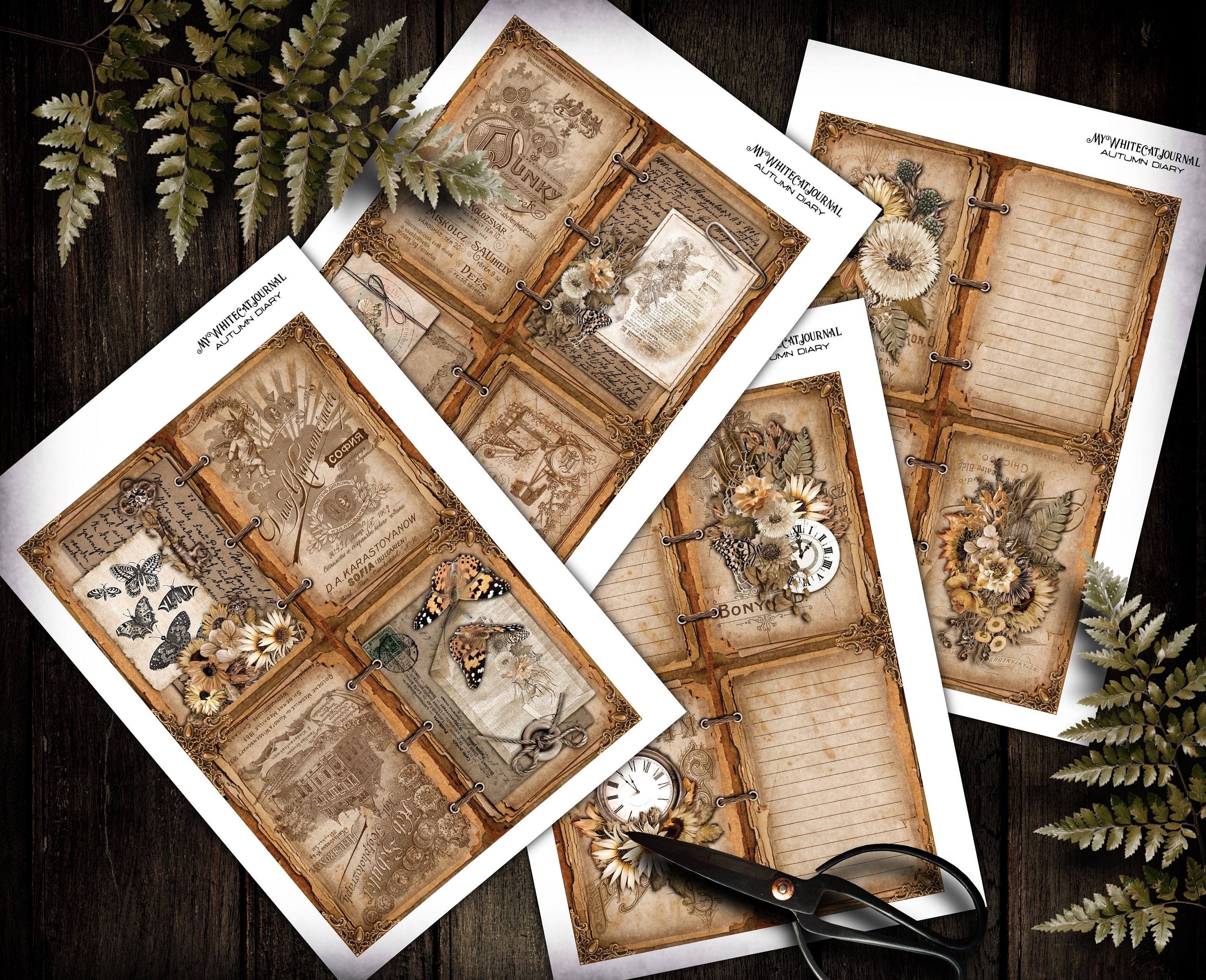 Junk Journal Autumn Printable Mini Junk Journal Kit - Etsy