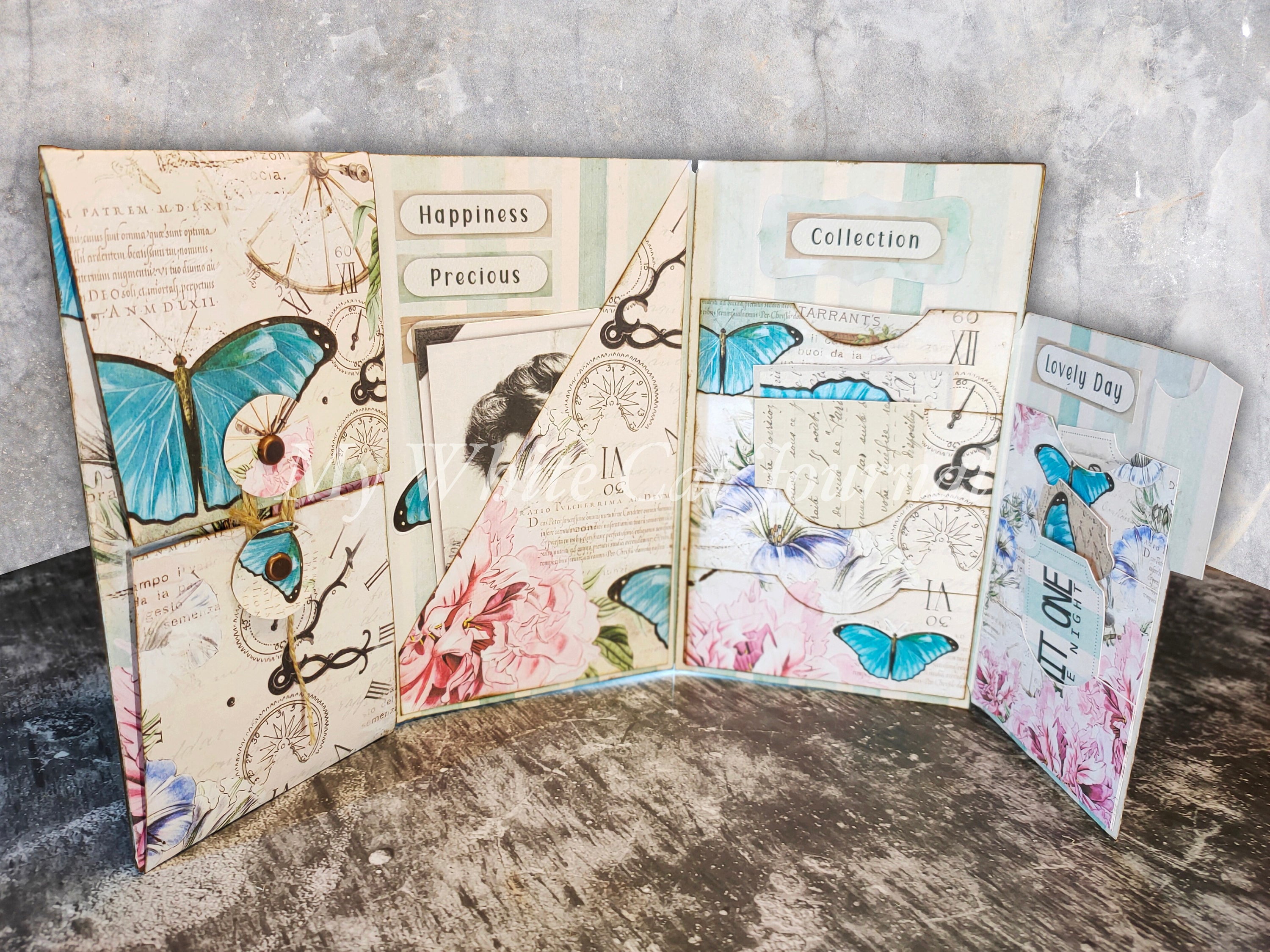 Junk Journal Folding Folio Loaded Folder Lovely Floral | Etsy