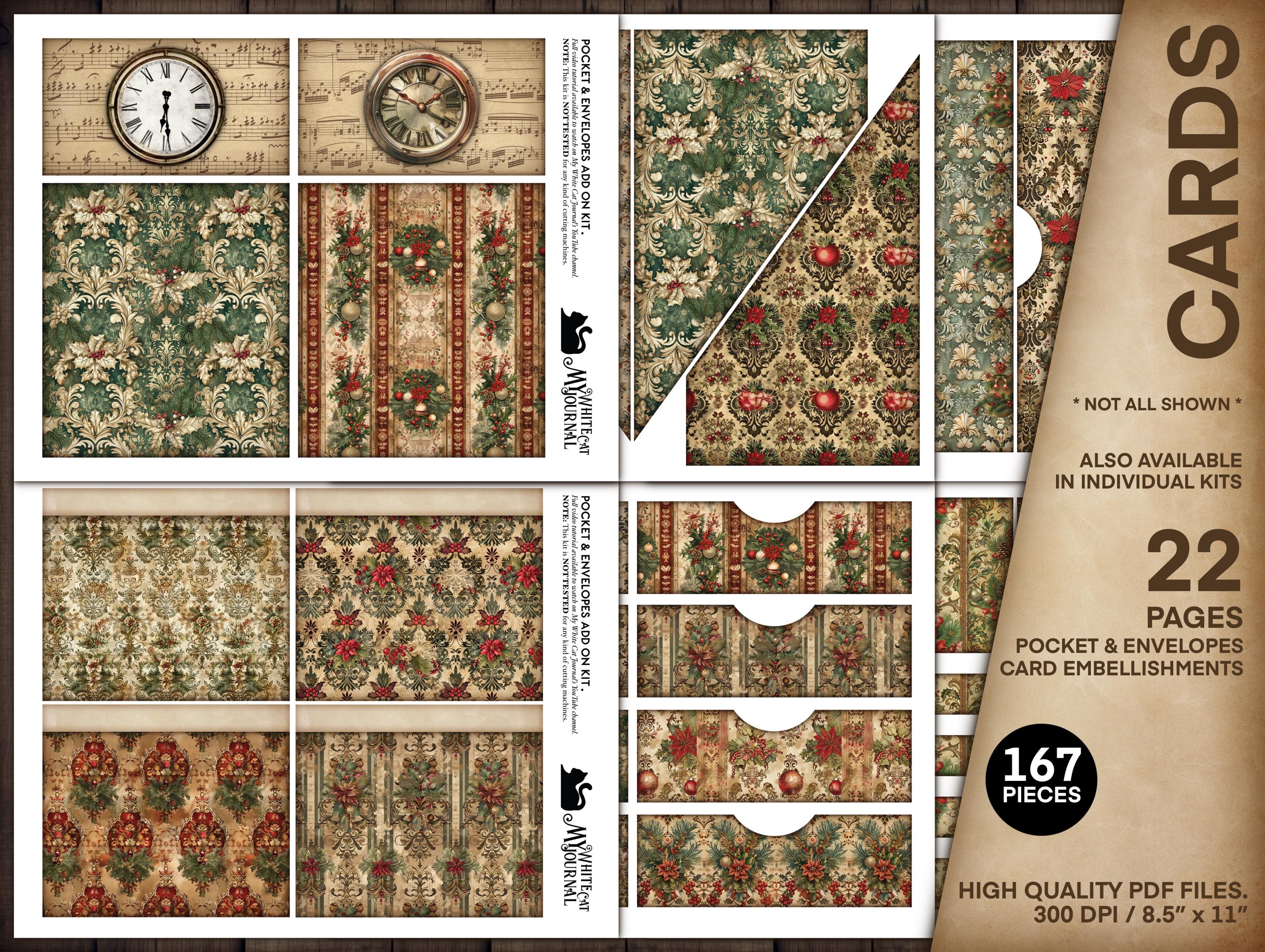 Warm Christmas Junk Journal Kit: Printable Ephemera Bundle (digital ...