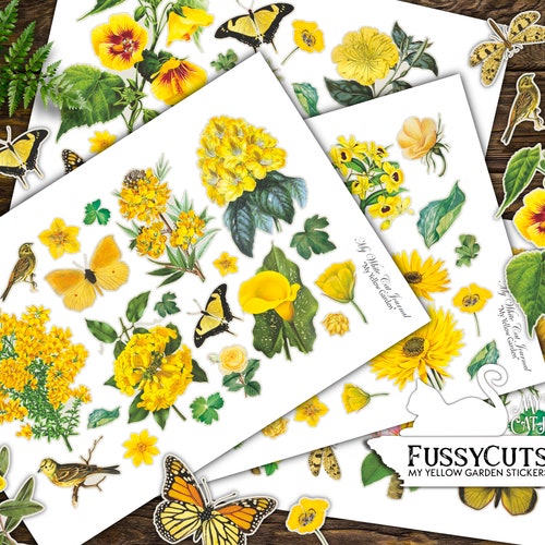 Yellow Ephemera Digital Download Vintage Graphics Junk - Etsy