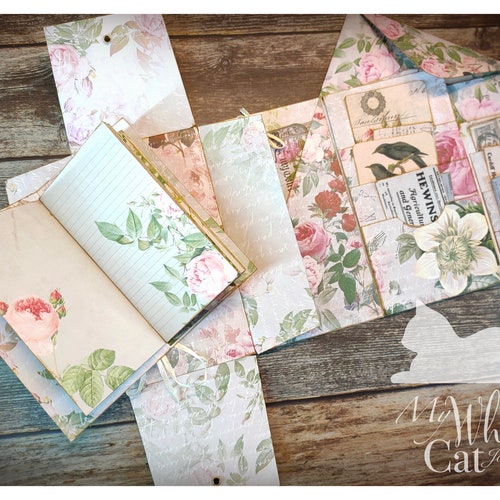 Junk Journal Folding Folio Loaded Folder Lovely Floral - Etsy
