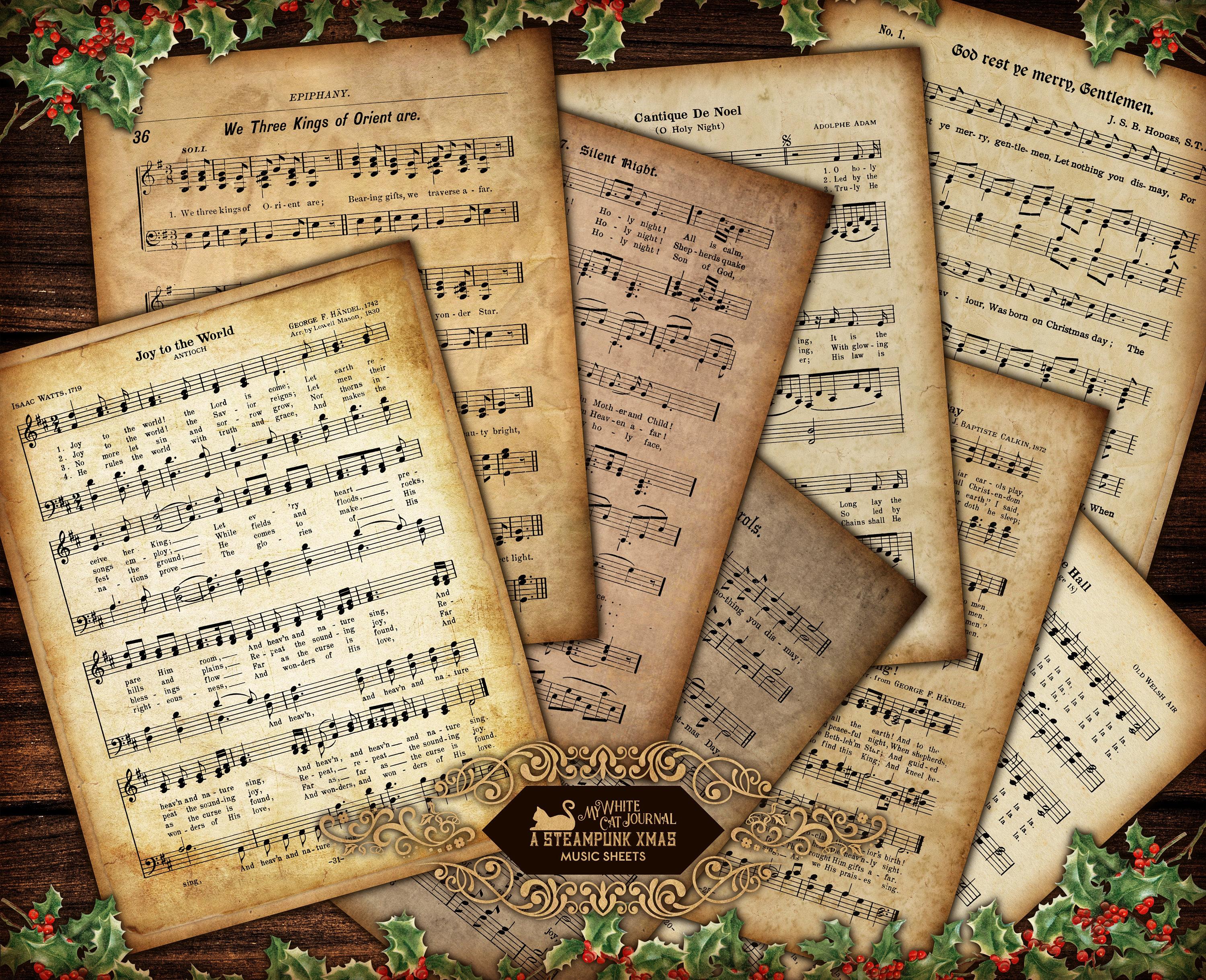 Christmas Sheet Music Background
