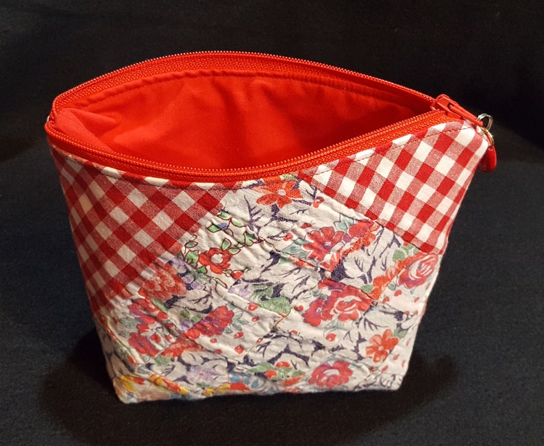 Vintage Quilt Zipper Pouch - Country Farm Cabin Shabby Chic Style - Etsy