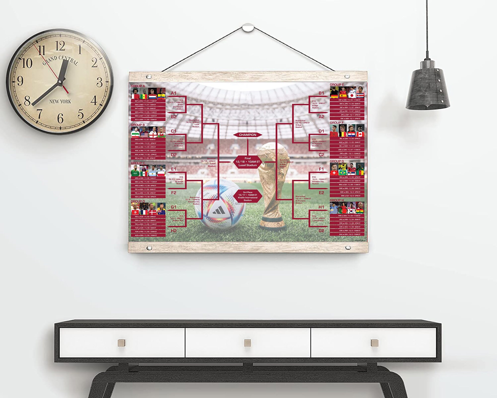 2022 World Cup Schedule Bracket Prediction Wall-Chart, FIFA World Cup ...