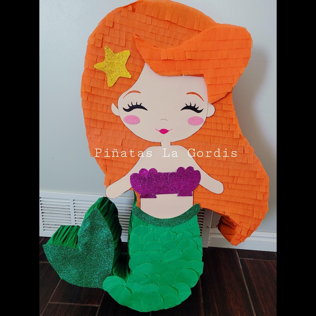 Small Mermaid,little Mermaid Pinata,ariel Pinata,mermaid Pinata for ...