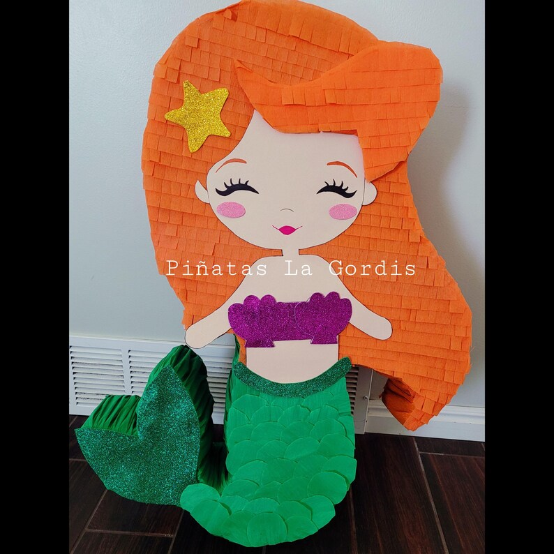 Small Mermaid / Little Mermaid Piñata / Ariel Mermaid / Children's ...