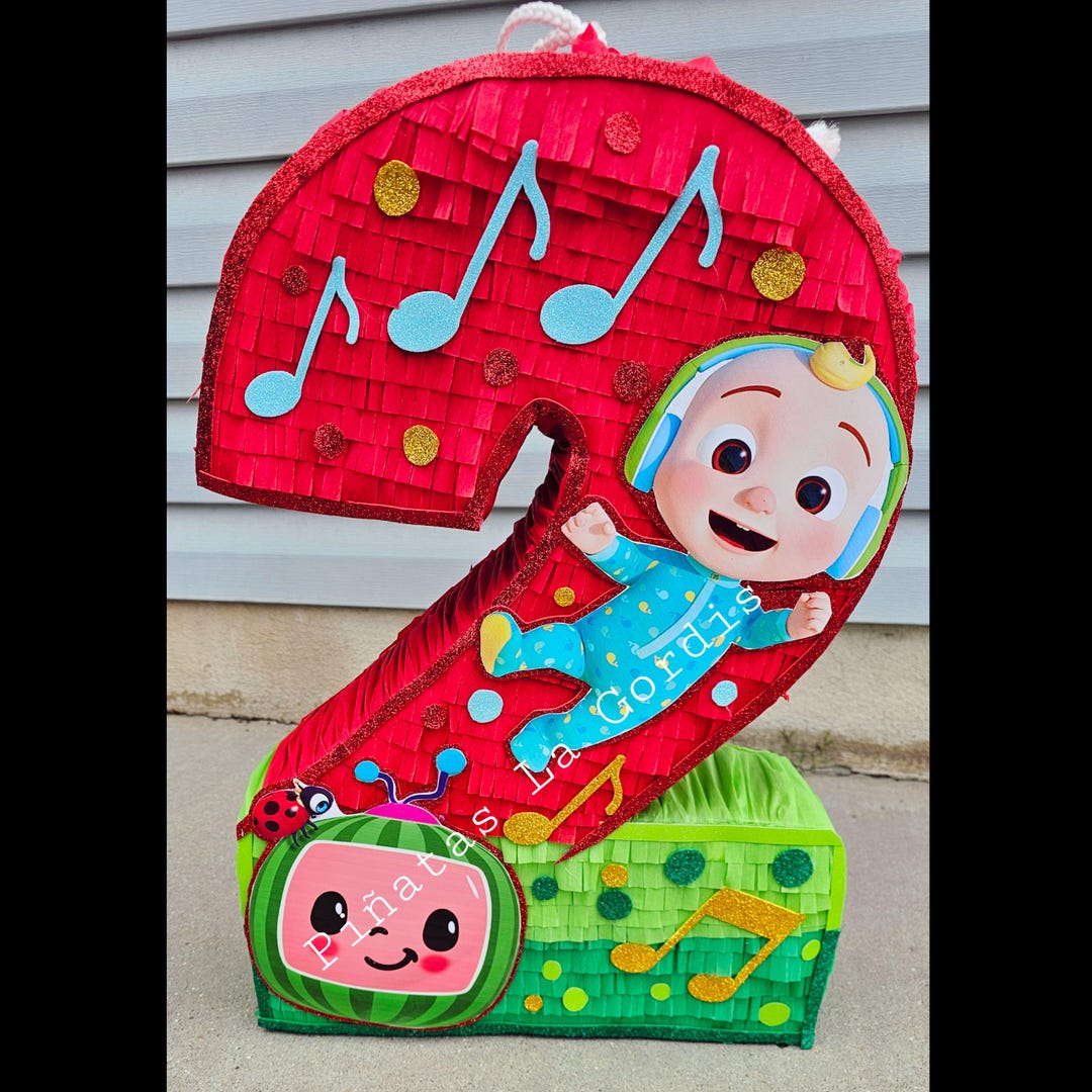 Small Coco-melon Piñata/ Mini Coco Melon Piñatas/ Coco Melo Number ...