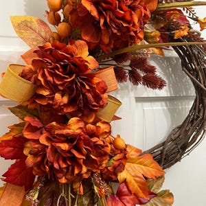 Fall Hydrangeas Front Door Wreath - Etsy