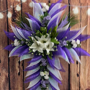 Easter Cross Wreath, Cemetery,cemetery Flowers. Faux Flowers. Church ...