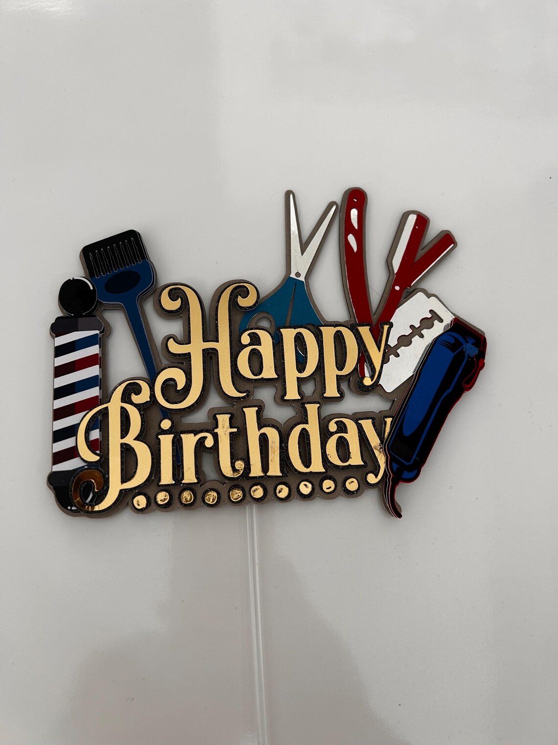 Barber Cake Topper - Etsy
