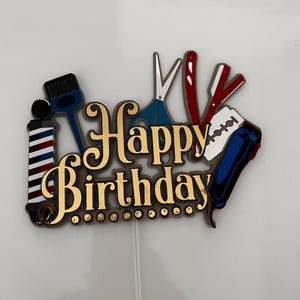 Barber Cake Topper - Etsy