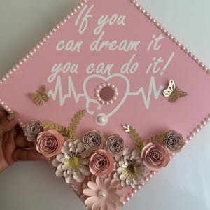 Flower Graduation Cap Topper, Graduation Cap Topper, Flower Grad Cap ...