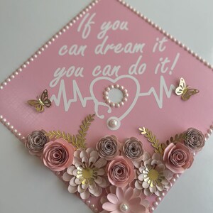 Flower Graduation Cap Topper, Graduation Cap Topper, Flower Grad Cap ...