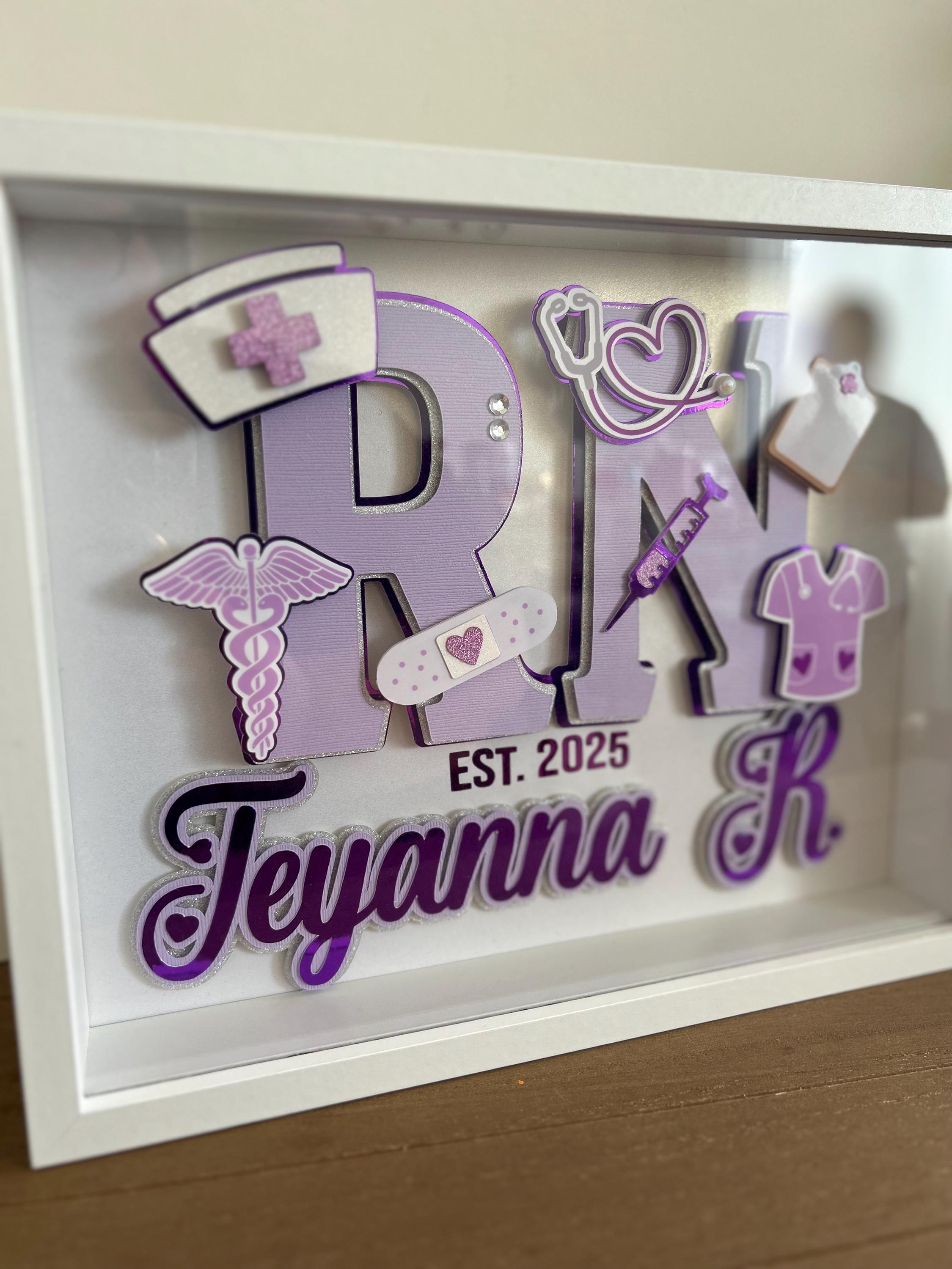 Nurse Shadow Box Nurse 3d Letter Graduation 3d Letter - Etsy